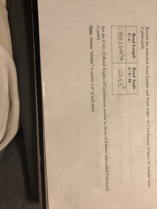 Solved Record the indicated bond lengths and bond angles of | Chegg.com