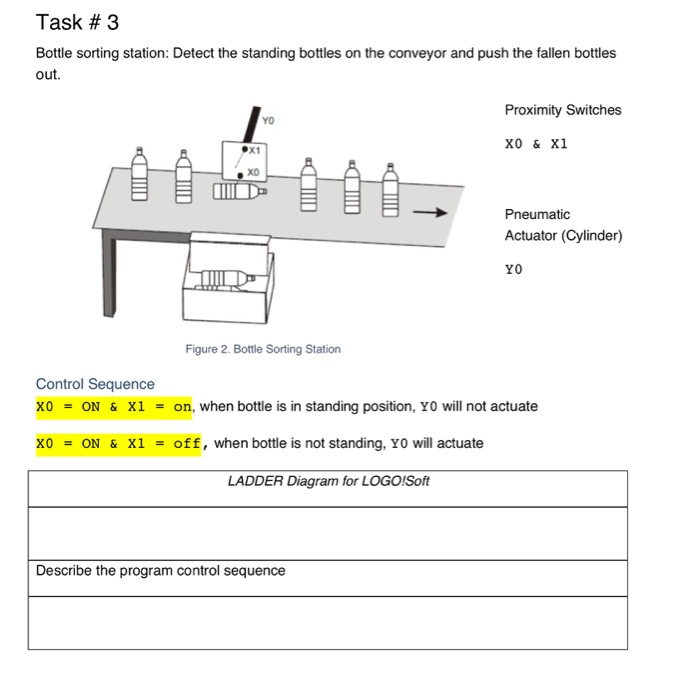 Solved Task # 3 Bottle sorting station: Detect the standing | Chegg.com
