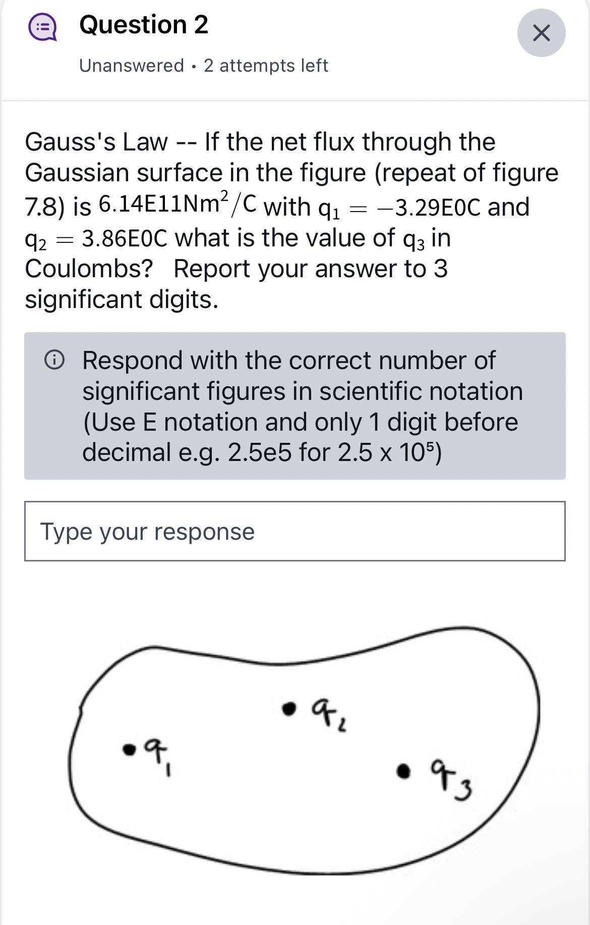 Solved Gauss's Law -- ﻿If the net flux through the Gaussian | Chegg.com