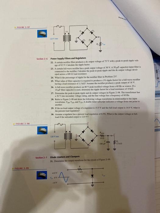 Solved Section 2-4 Half-Wave Rectifiers 6)71 60.7 9. Draw | Chegg.com