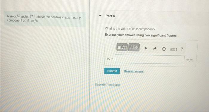 Solved velocity vector 37° above positive X axis has a Y | Chegg.com