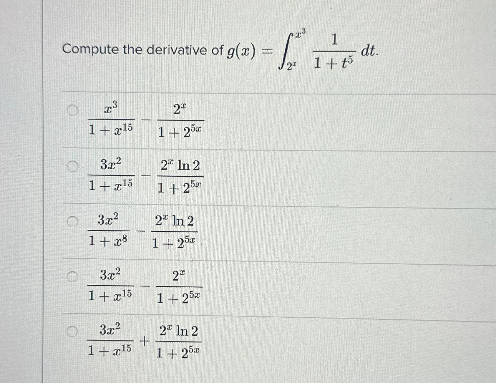 Solved Compute the derivative of | Chegg.com