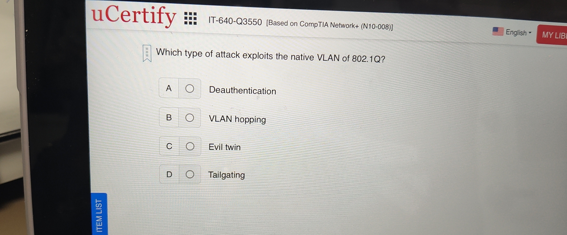 Solved uCertify : IT-640-Q3550 [Based on CompT/A | Chegg.com