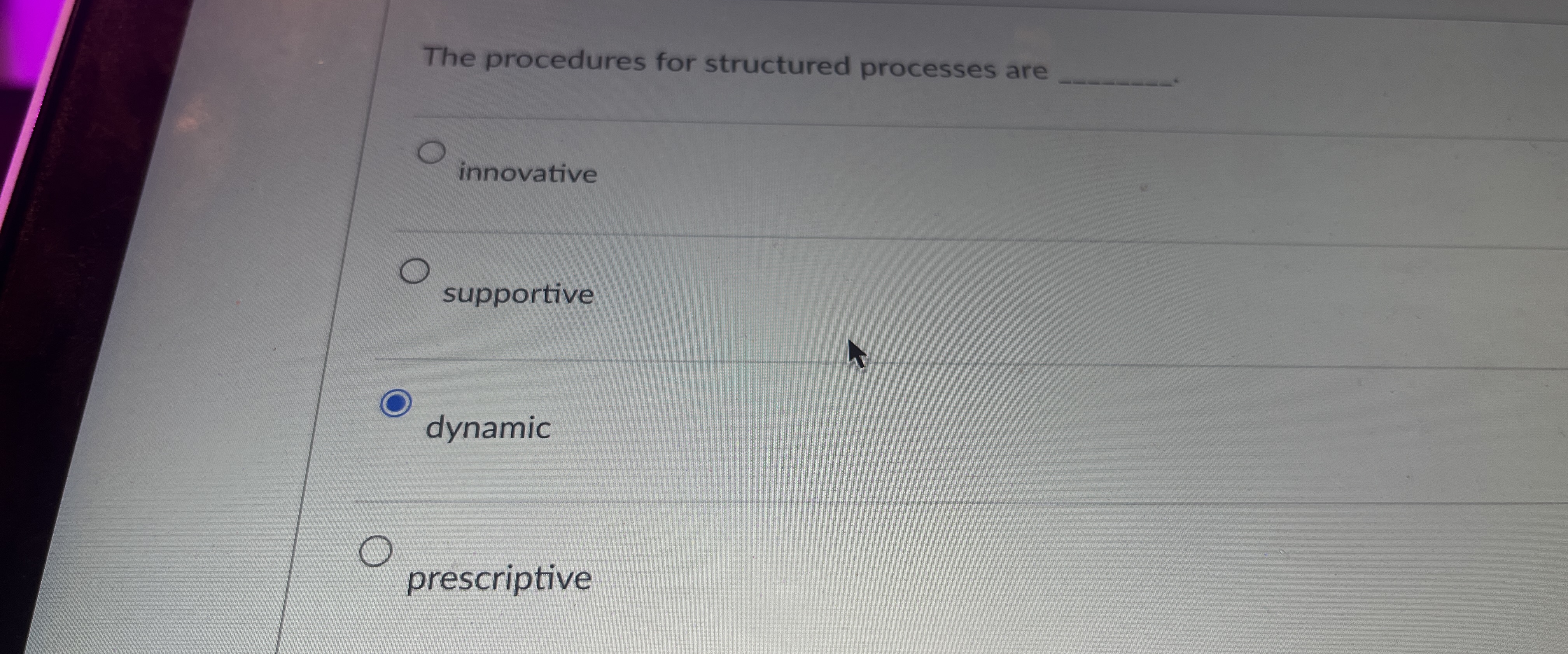 Solved The procedures for structured processes | Chegg.com