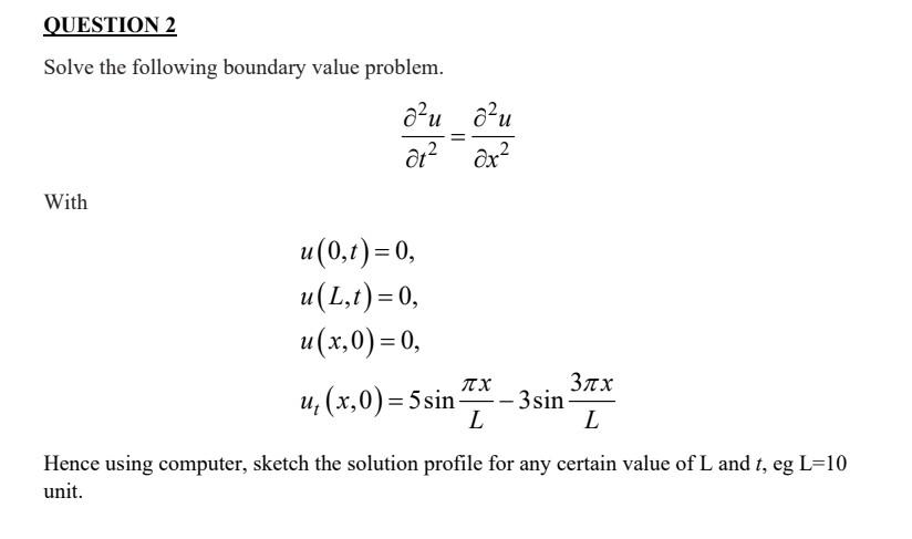 Solved Solve the following boundary value problem. | Chegg.com