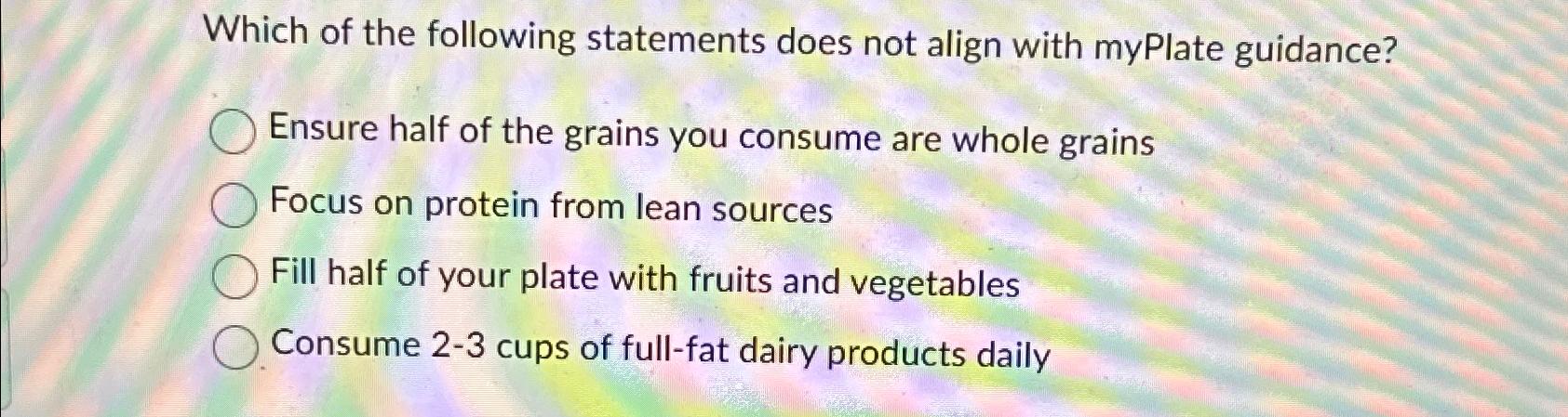 Solved Which of the following statements does not align with | Chegg.com