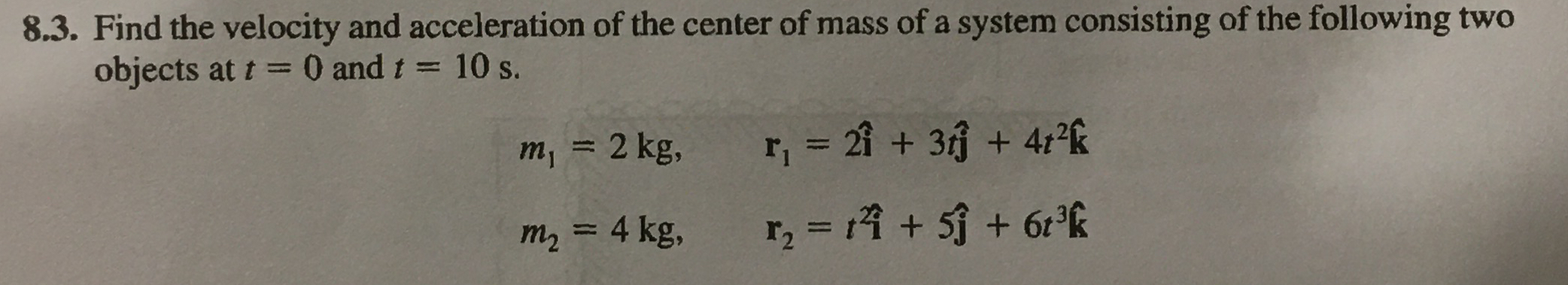 Solved 8.3. ﻿Find the velocity and acceleration of the | Chegg.com
