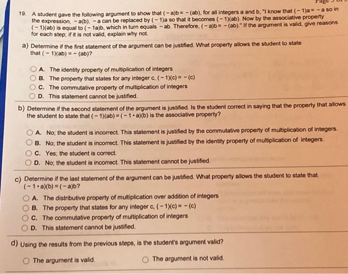 Solved A student gave the following argument to show that | Chegg.com