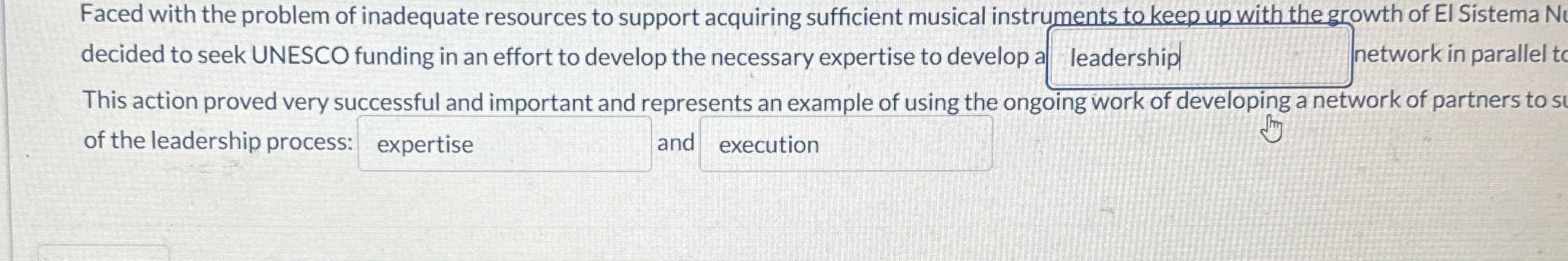 Solved Faced with the problem of inadequate resources to | Chegg.com