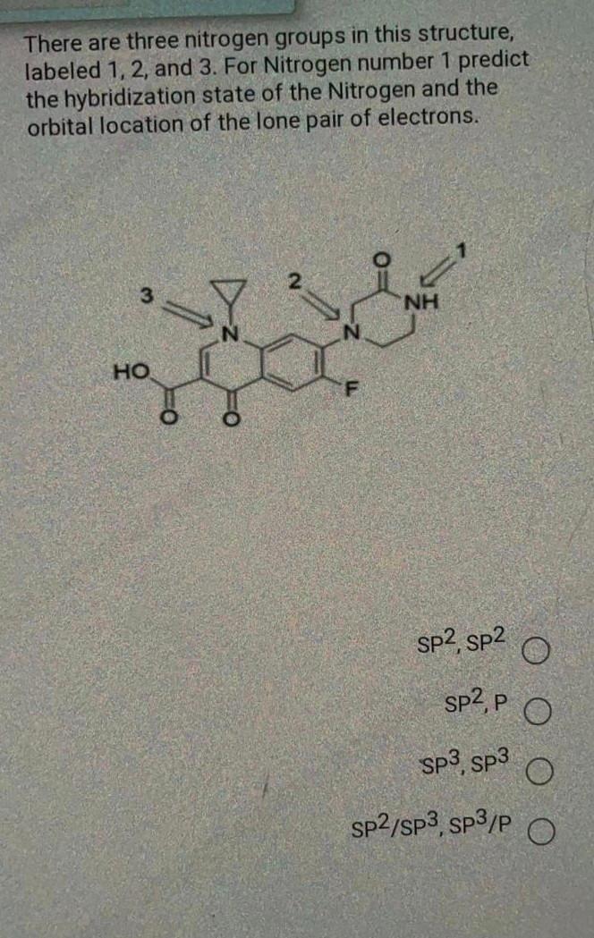 Solved There are three nitrogen groups in this structure, | Chegg.com