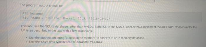 Solved 99 Lab Database Programming With Java Sqlite