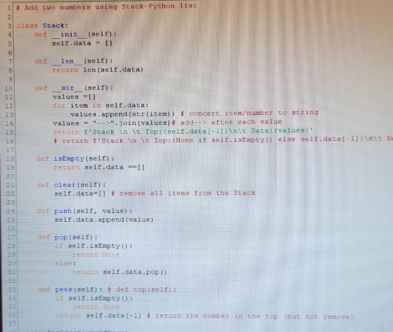 in python you need to implement specified | Chegg.com