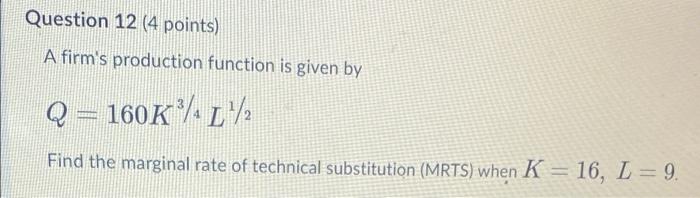 Solved Question 11 (4 points) Use the small increments | Chegg.com