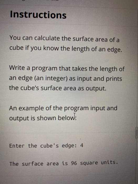 Solved Instructions You can calculate the surface area of a | Chegg.com