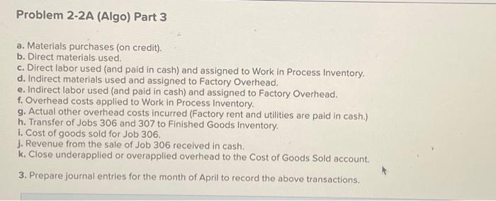 Required information Problem 2-2A (Algo) Computing | Chegg.com