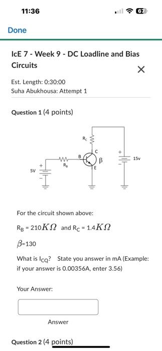 Solved Question 6 ( 3 points) In the circuit shown above, | Chegg.com