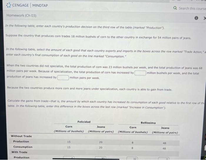 Solved CENGAGE MINDTAP Q Search this course Homework (Ch 03) | Chegg.com