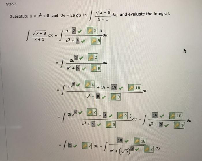 Solved Step 4 Recall The Standard Integral S Du A2 U2 Chegg