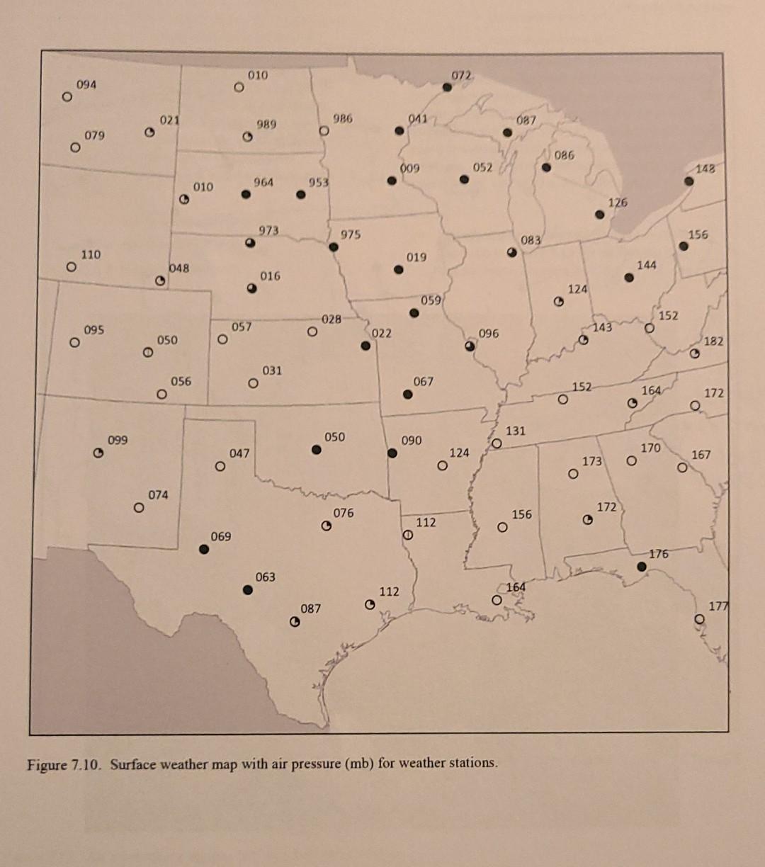 12. Construct and label isobars at 4-mb intervals | Chegg.com