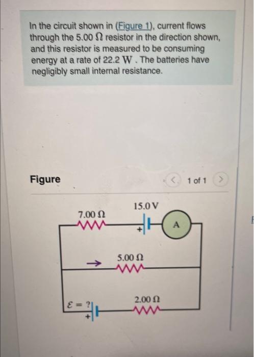 Solved In the circuit shown in (Figure 1), current flows | Chegg.com