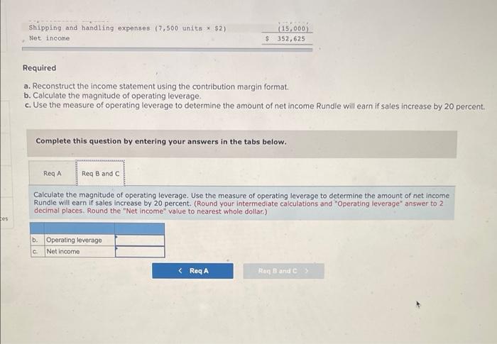 Solved nces Exercise 11-15A (Algo) Using contribution margin | Chegg.com