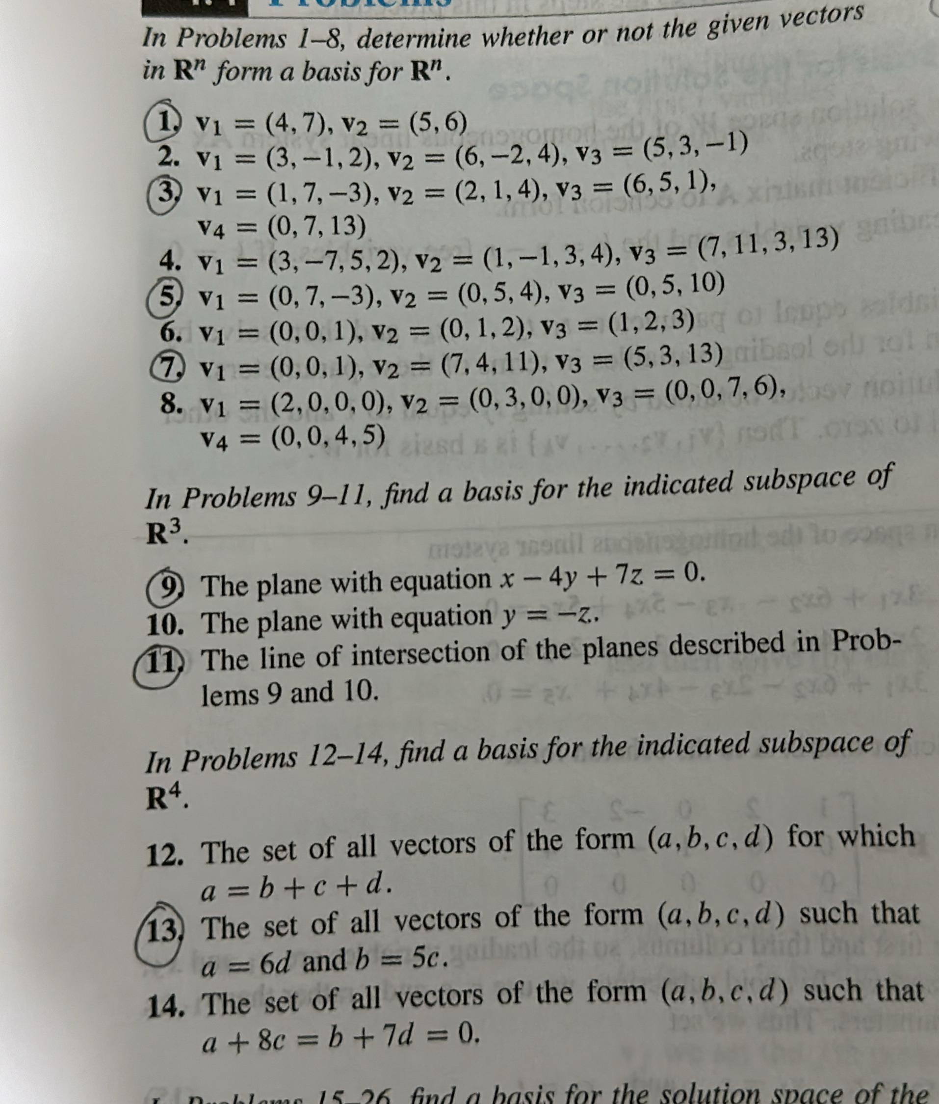 Solved In Problems 1-8, ﻿determine whether or not the given | Chegg.com