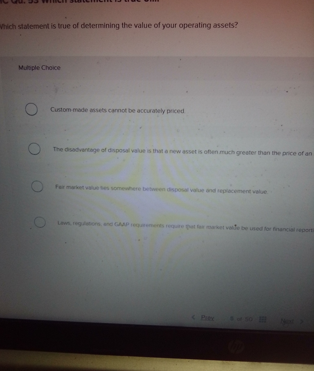 Solved Which statement is true of determining the value of | Chegg.com