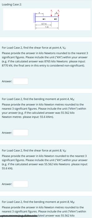 Solved Loading Case 2 : For Load Case 2, find the shear | Chegg.com