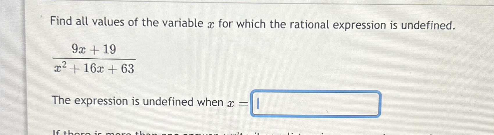 Solved Find all values of the variable x ﻿for which the | Chegg.com