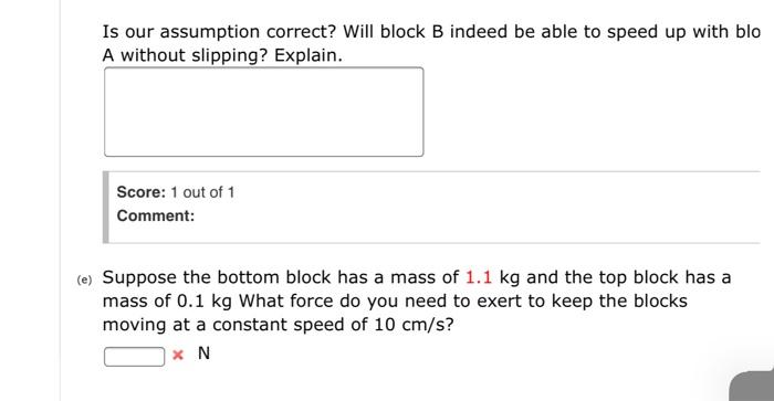 Solved Pushing a Block On a Block - Quantitative A heavy | Chegg.com