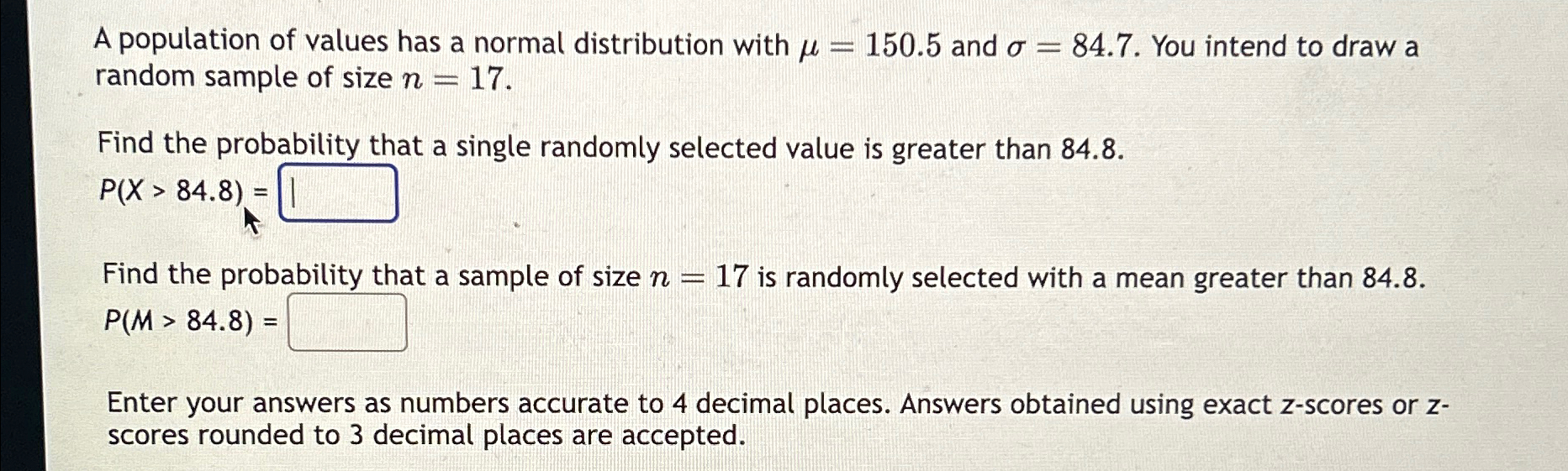 Solved A population of values has a normal distribution with | Chegg.com