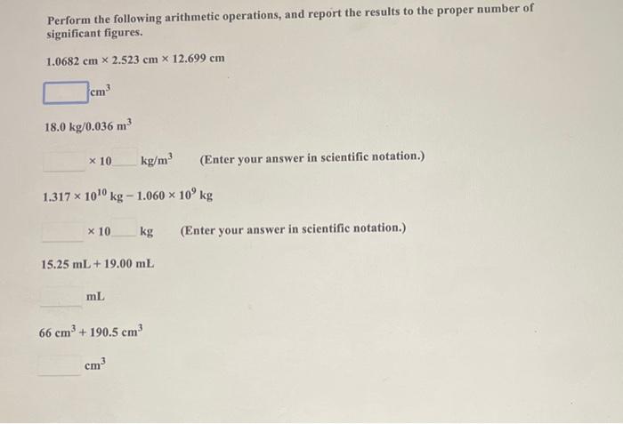 Solved Perform the following arithmetic operations, and | Chegg.com