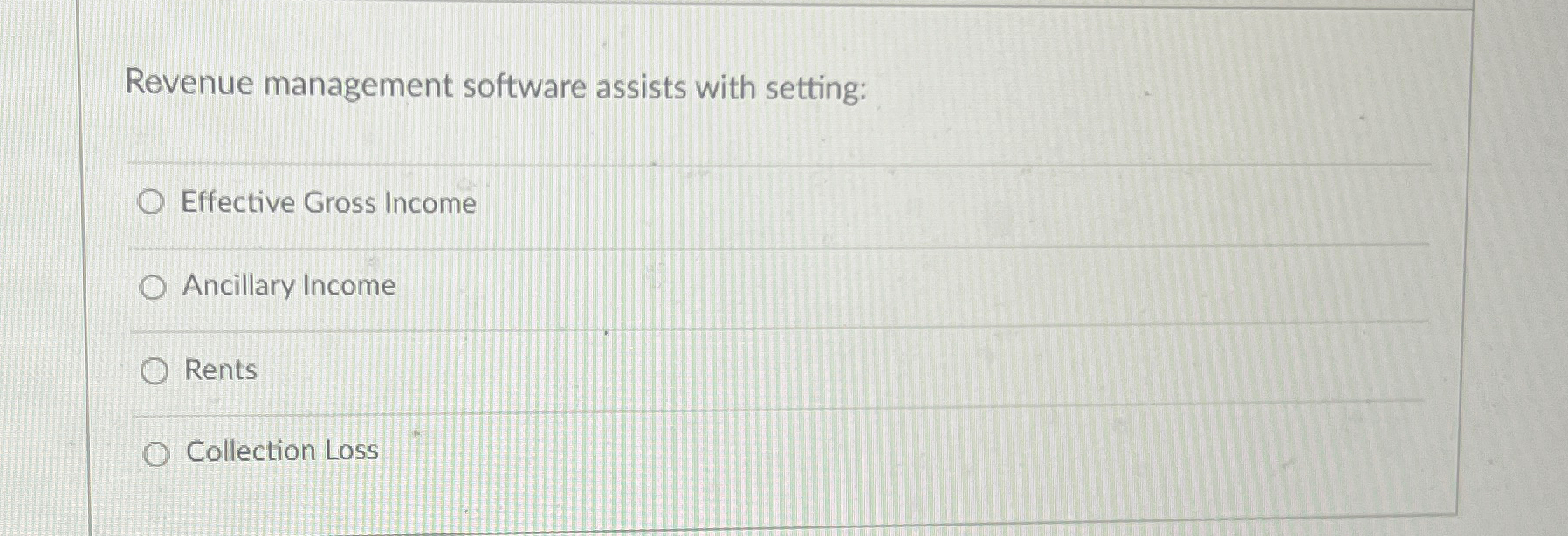 Solved Revenue management software assists with | Chegg.com