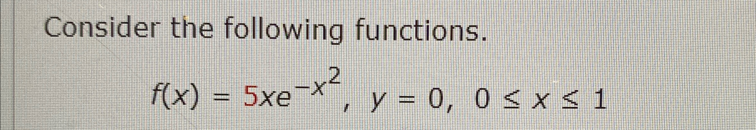 Solved Consider the following | Chegg.com