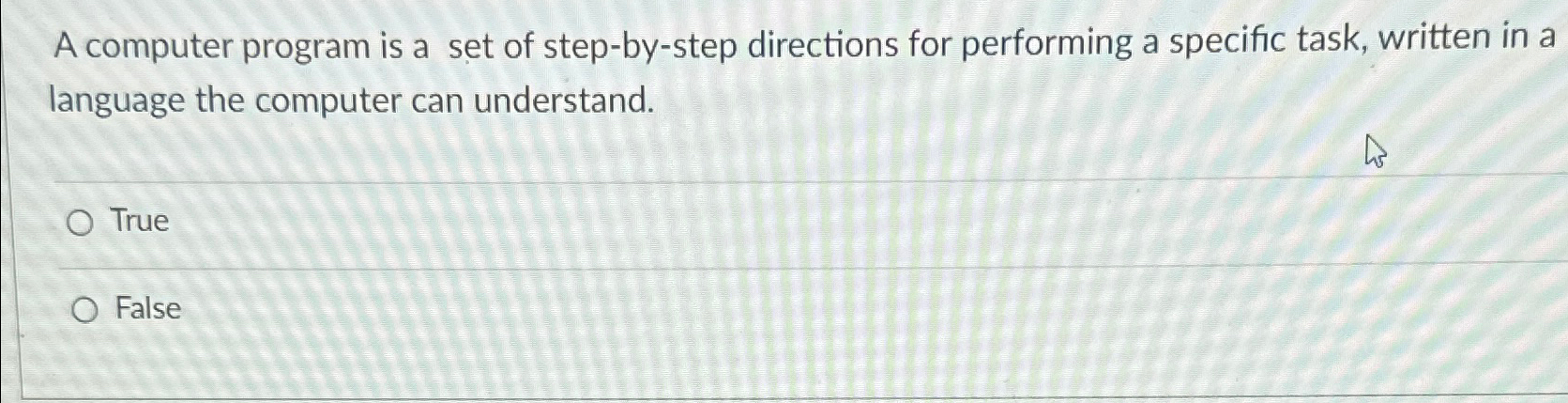 Solved A computer program is a set of step-by-step | Chegg.com