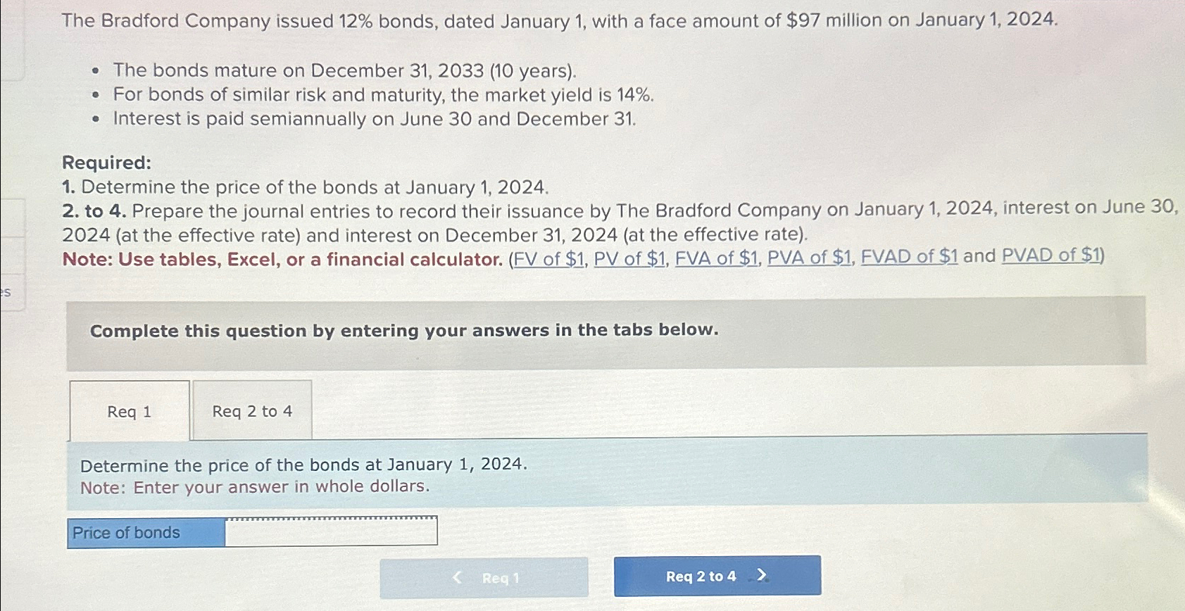 Solved The Bradford Company issued 12% ﻿bonds, dated January | Chegg.com