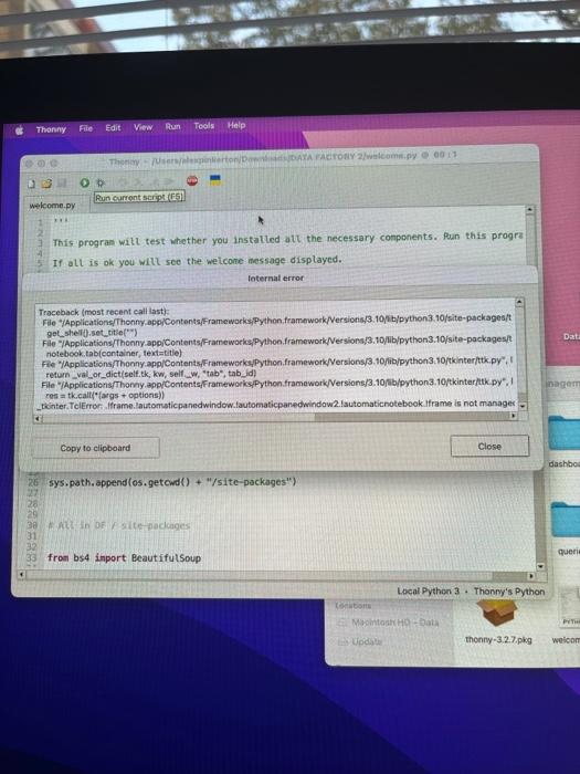 Solved Hello, i was required to install four different | Chegg.com