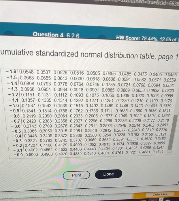 Solved Part 4 of 4 Given a normal distribution with 52 and 5 | Chegg.com