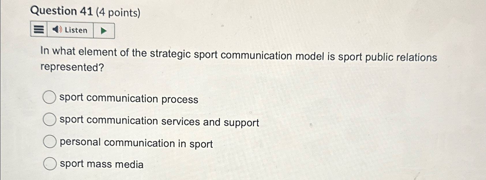 Solved Question 41 (4 ﻿points)ListenIn what element of the | Chegg.com