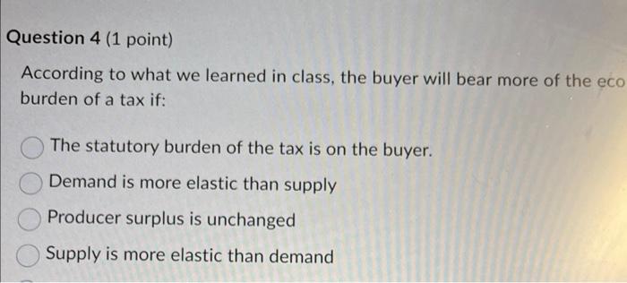 According to what we learned in class, the buyer will | Chegg.com