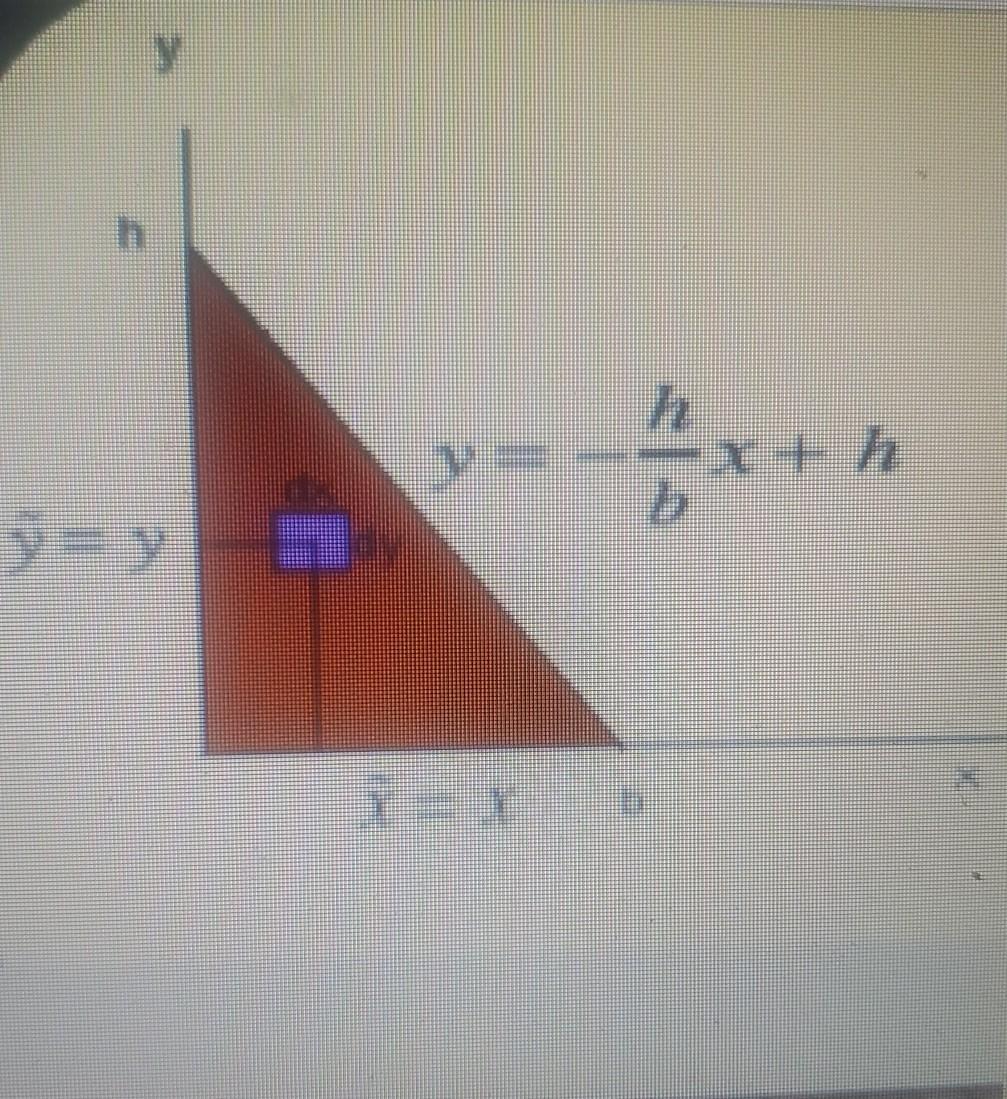 Solved Find Centroid by double integration of the area of | Chegg.com