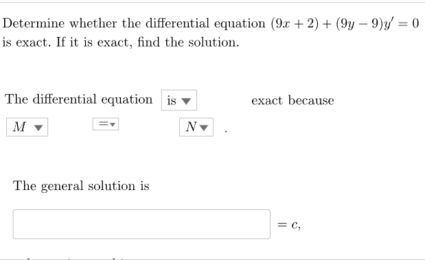 Solved Determine whether the differential equation | Chegg.com