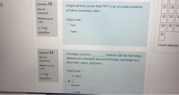 Solved Question 12 Empirical tests prove that PPP is an | Chegg.com