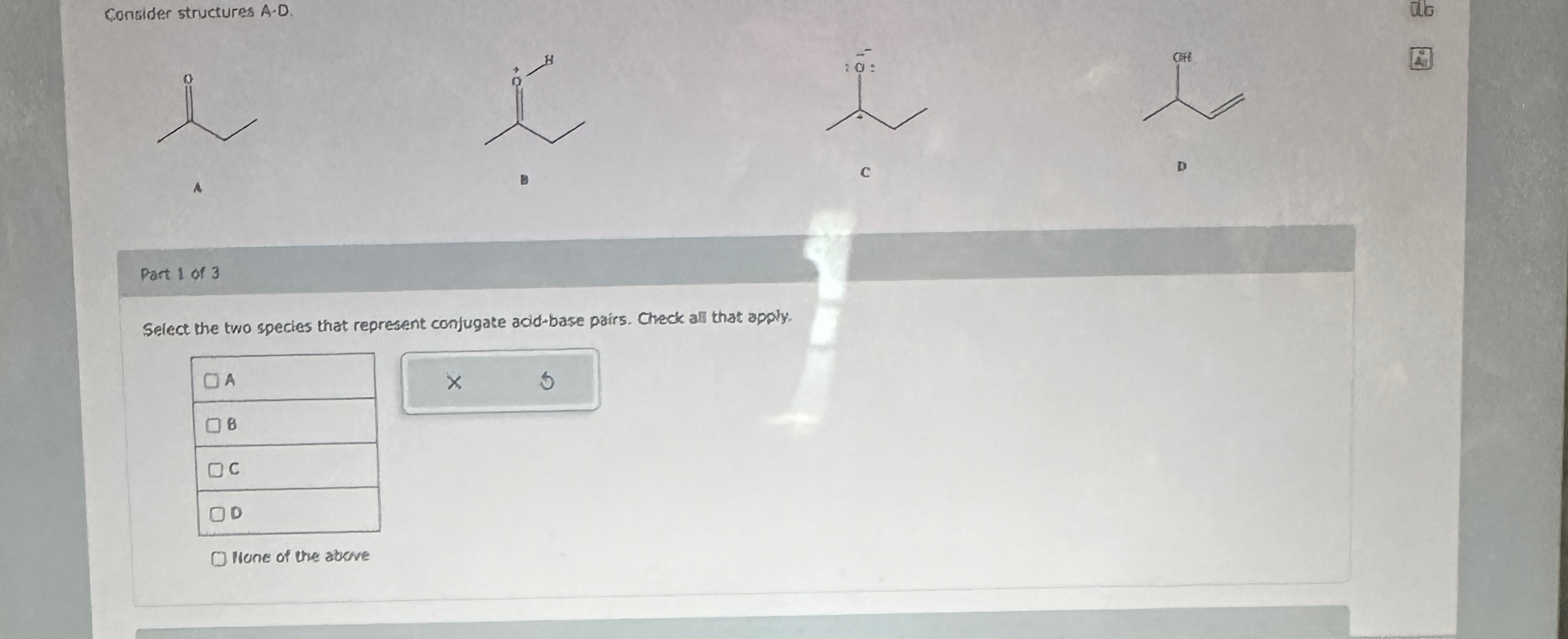 Solved Consider structures A.D.APart 1 ﻿of 3Select the two | Chegg.com