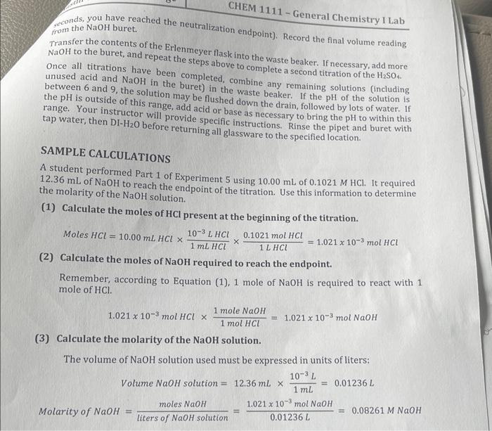 Solved 1. standardization of NaOH solution | Chegg.com