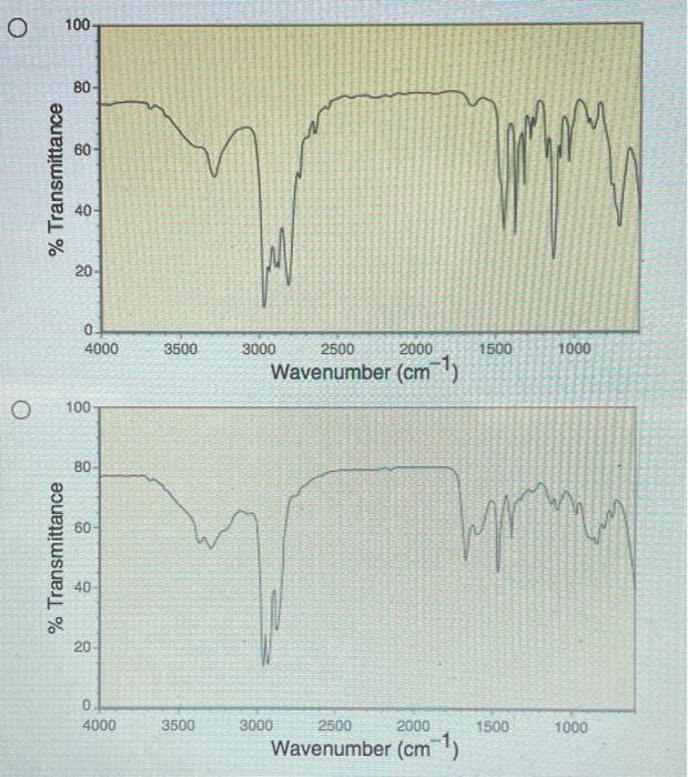 Solved Which of the following IR spectra best match the | Chegg.com