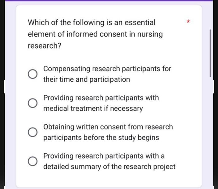 Solved Which of the following is an essential element of | Chegg.com