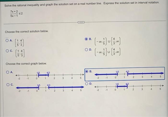 Solved Solve the rational inequality and graph the solution | Chegg.com