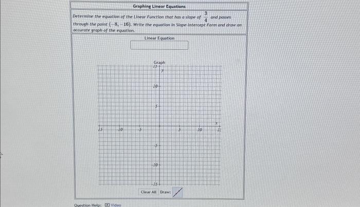 Solved Determine the equation of the Linear function that | Chegg.com