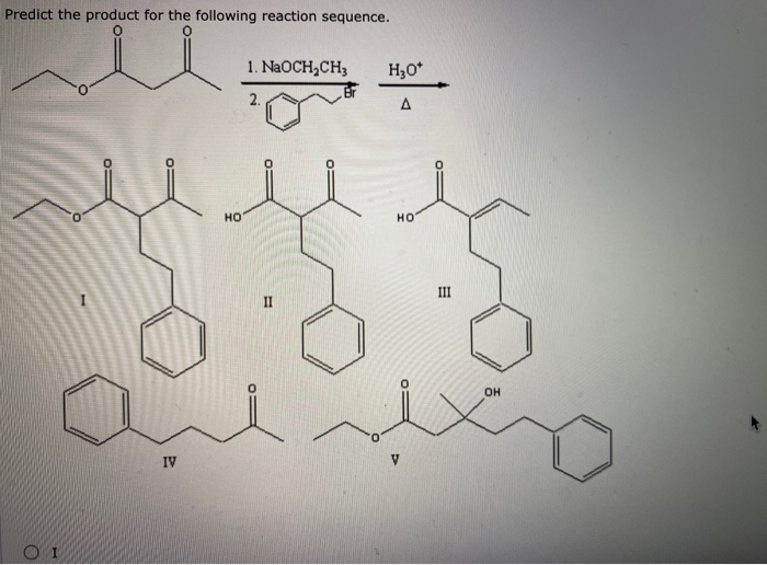 Solved Predict the product for the following reaction | Chegg.com